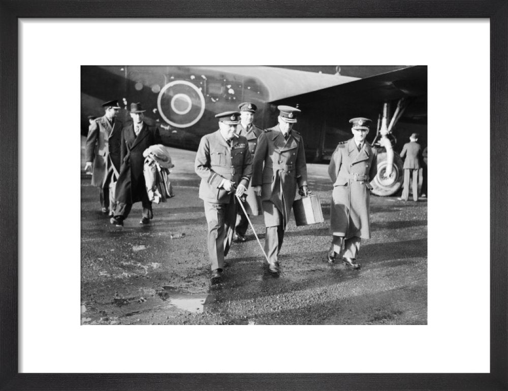 The Prime Minister, Winston Churchill in RAF uniform, accompanied by A ...