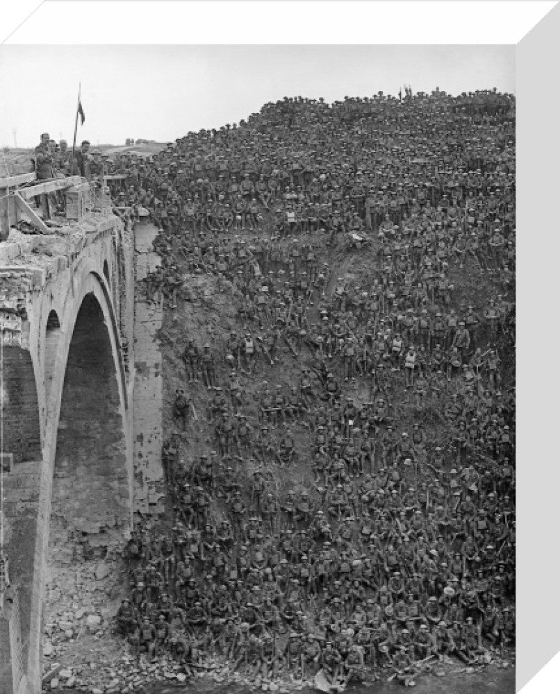 Men of 137th Brigade, 46th Division, are addressed by Brigadier Genera ...