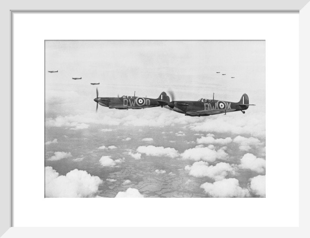 Supermarine Spitfire Mark Is of No. 610 Squadron based at Biggin Hill ...