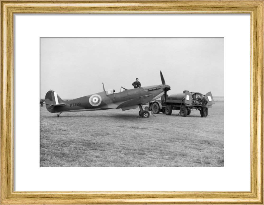 Ground staff refuelling a Supermarine Spitfire Mk IIA of No. 19 Squadr ...