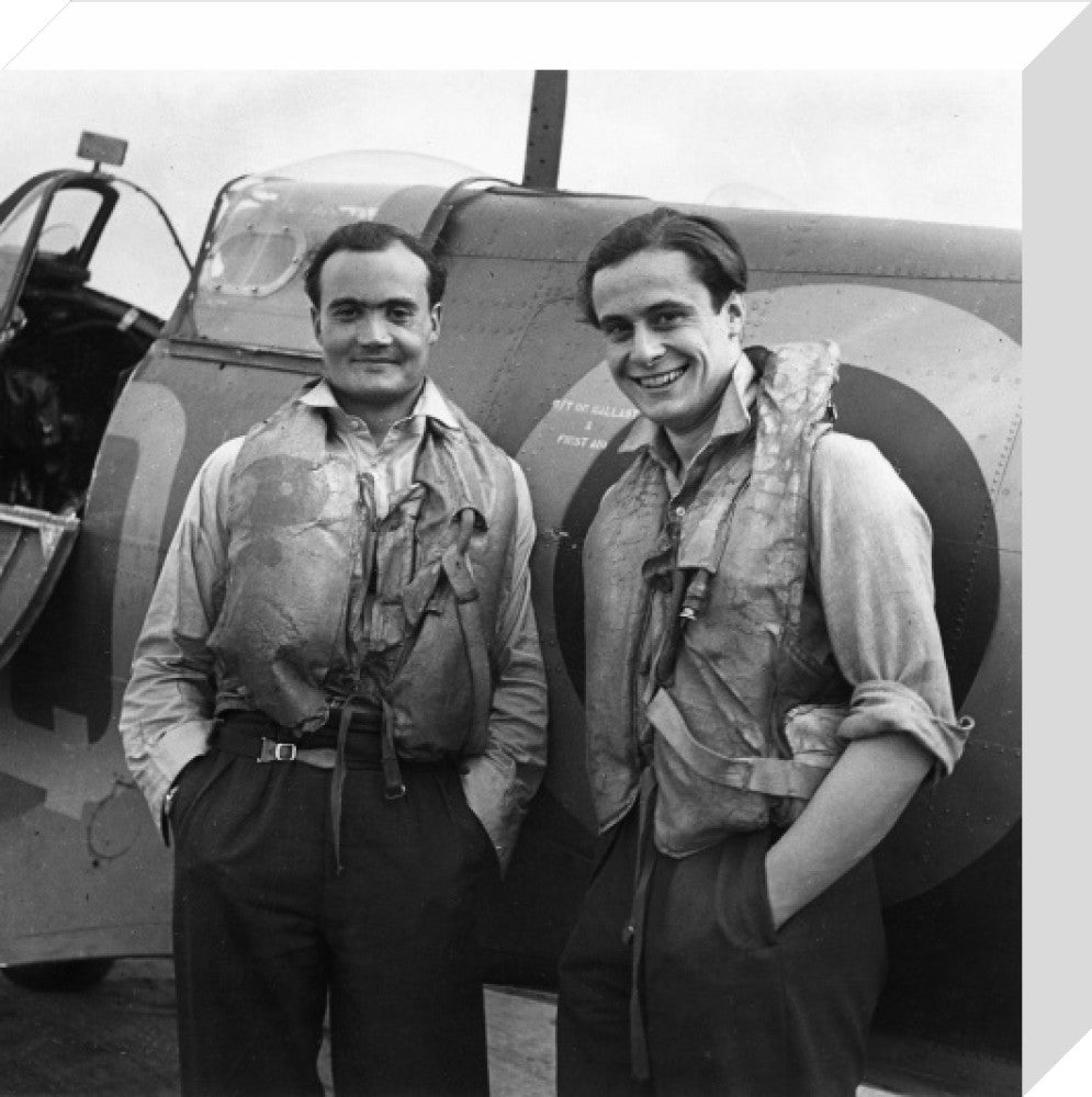 Two Battle of Britain fighter pilots, Flight Lieutenant Brian Kingcome ...