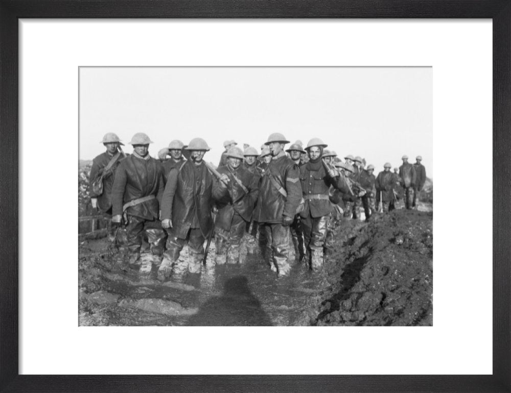 Working party of British troops on muddy ground near Bernafay Wood, So ...
