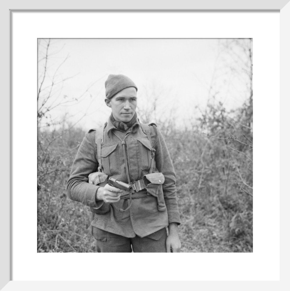 Private W Stack of No. 9 Commando at Anzio, equipped for a patrol with ...