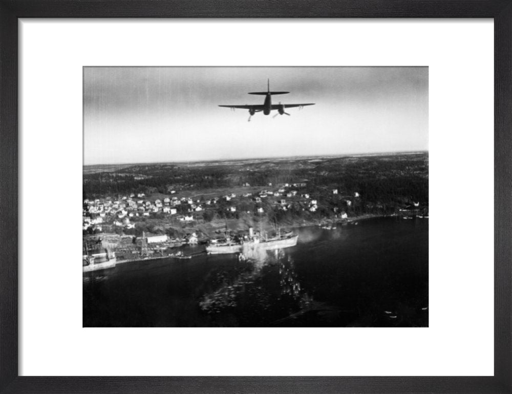 A de Havilland Mosquito FB Mk VI of No. 143 Squadron attacking merchan ...