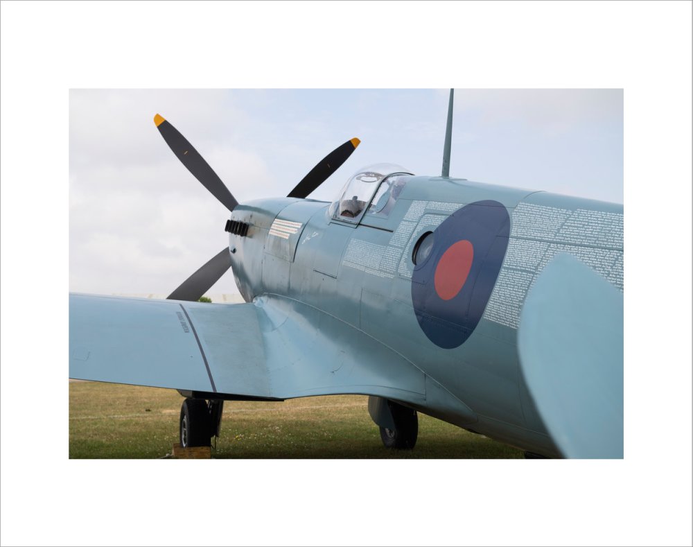 Detail view of Spitfire PRXI PL983 (G-PRXI) the 'NHS Spitfire' with st ...